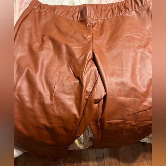 Target | Pants & Jumpsuits | Brown Faux Leather Pants | Poshmark